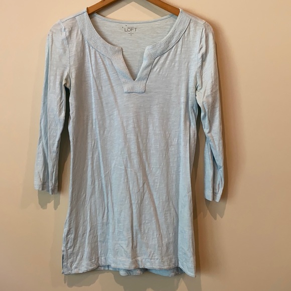 LOFT | Tops | Loft Brand Light Blue Top | Poshmark